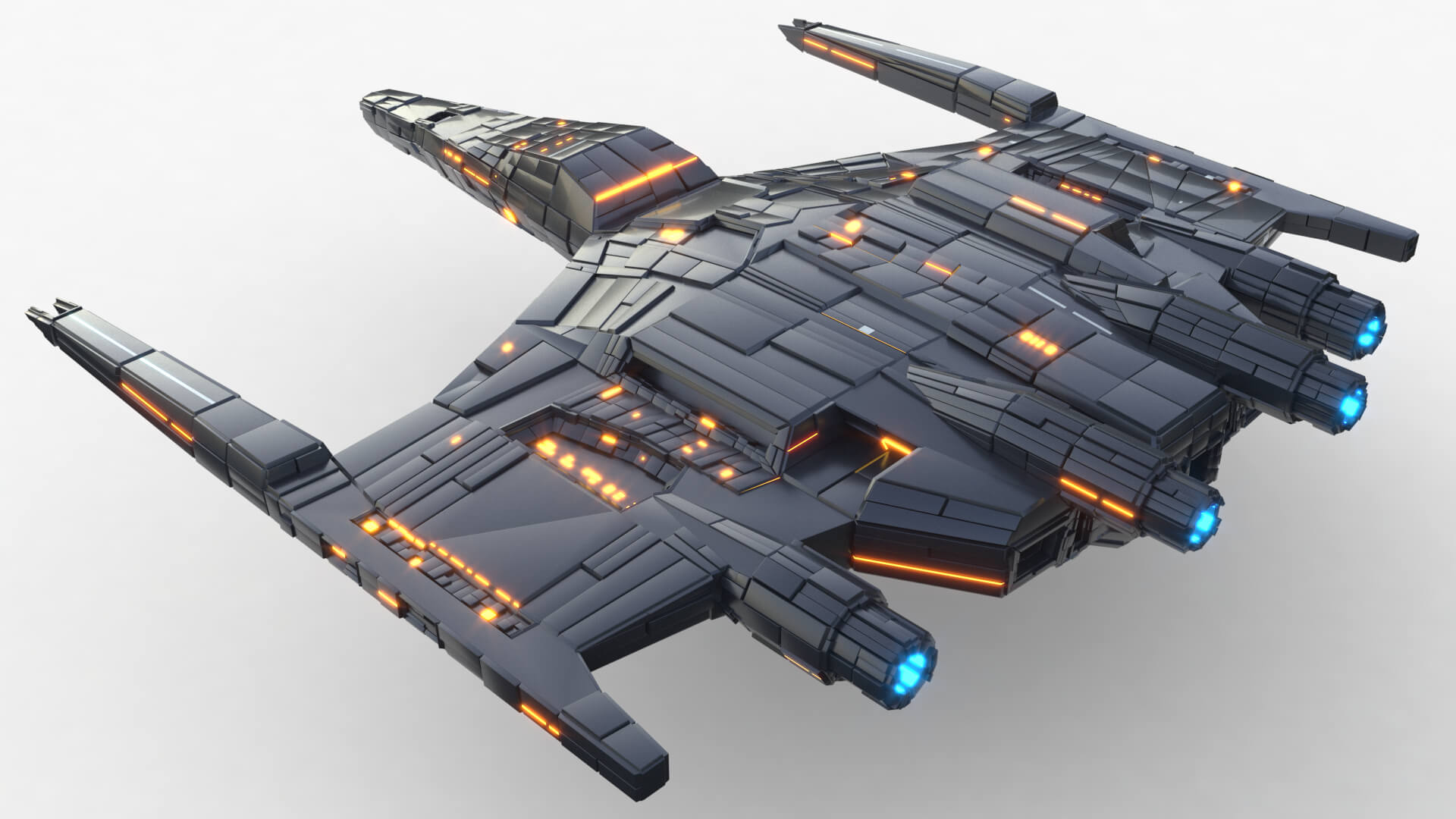 Star Ship - 3D Model by Mak21