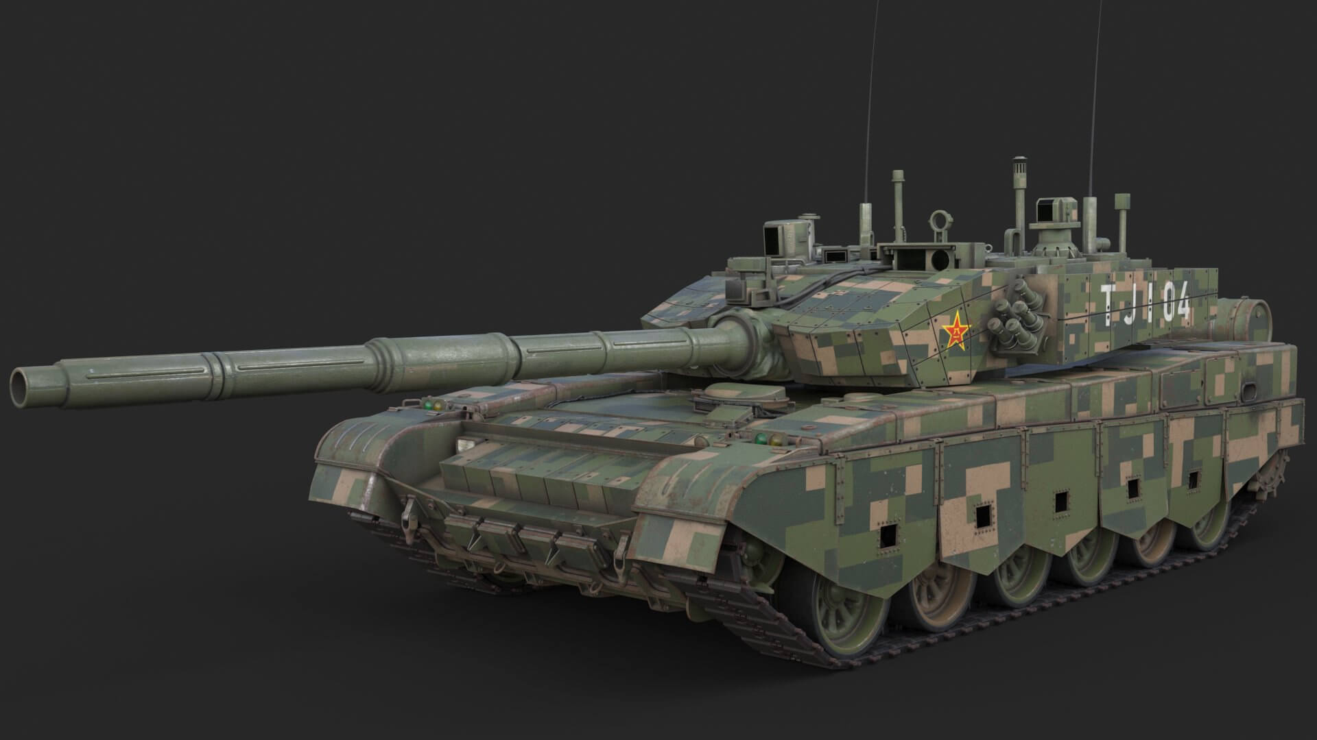 Tank China Type Ztz 99A Mtb (V-Ray) 3D Model by Mak21
