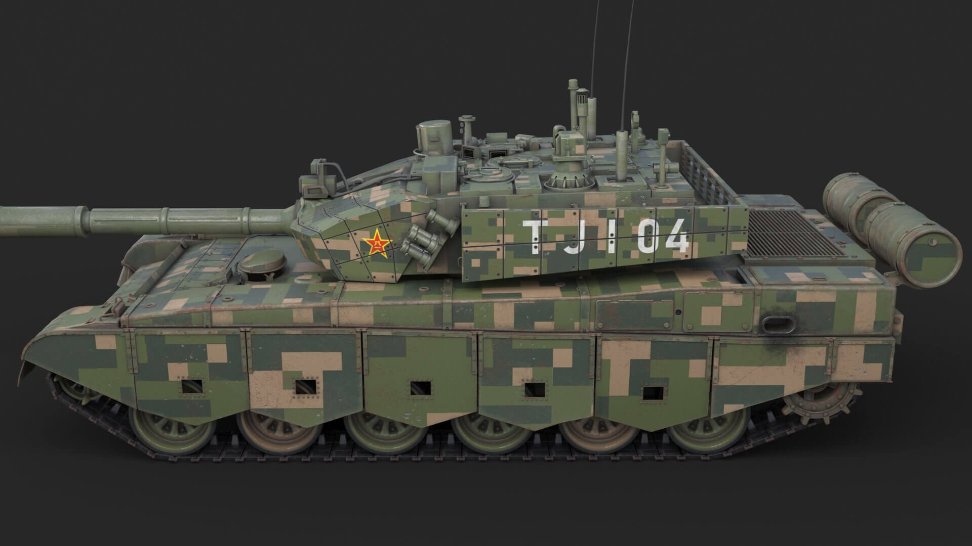 Tank China Type Ztz 99A Mtb (V-Ray) 3D Model by Mak21
