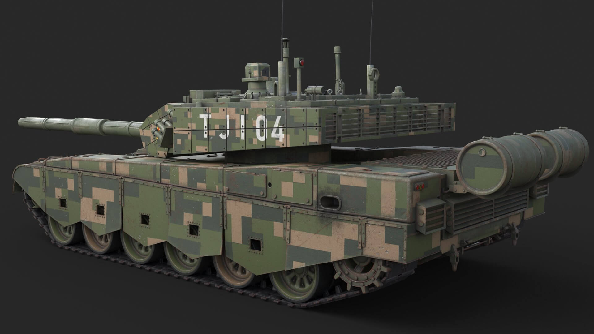 Tank China Type Ztz 99A Mtb (V-Ray) 3D Model by Mak21