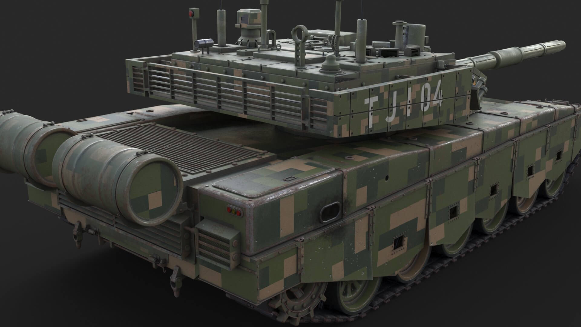 Tank China Type Ztz 99A Mtb (V-Ray) 3D Model by Mak21