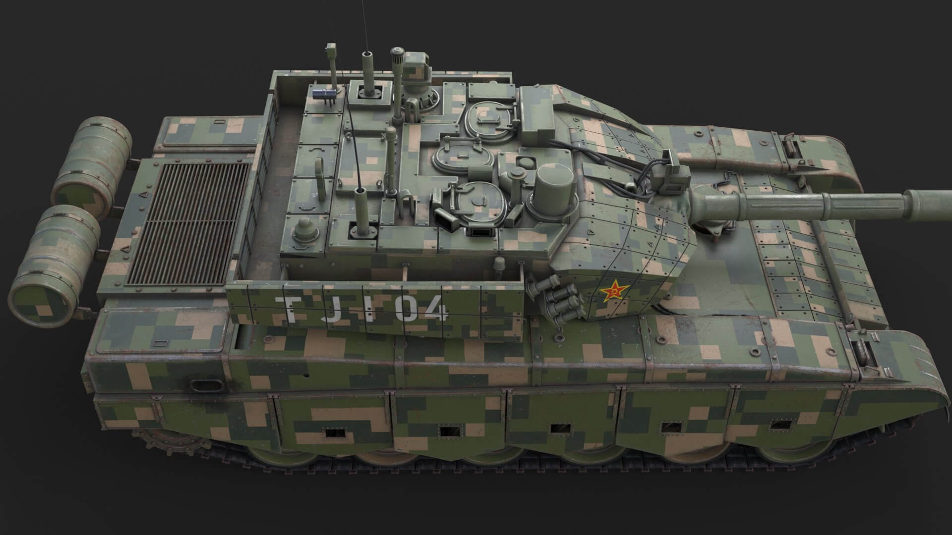 Tank China Type Ztz 99A Mtb (V-Ray) 3D Model by Mak21