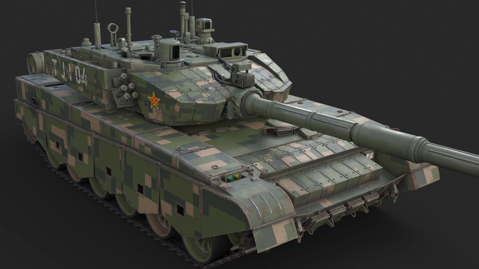 Tank China Type Ztz 99A Mtb (V-Ray) 3D Model by Mak21