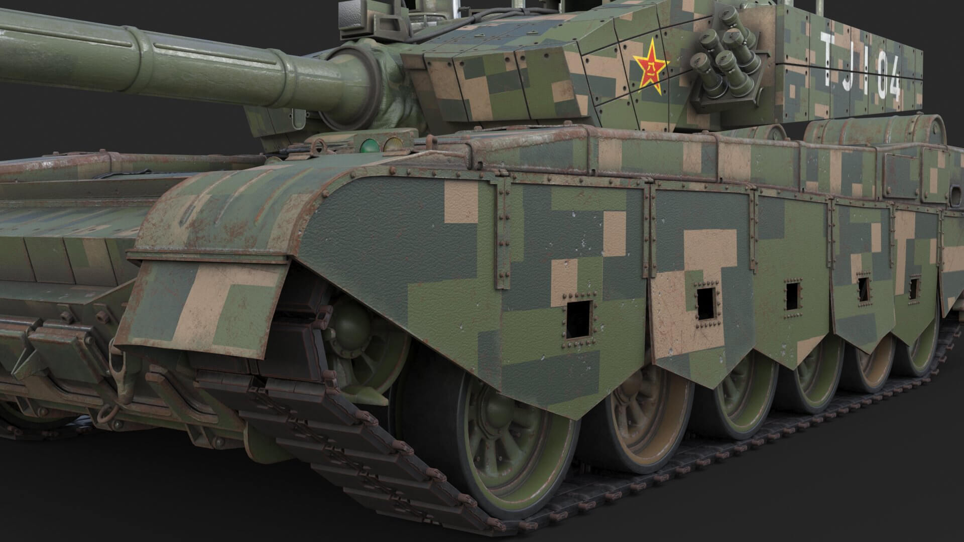 Tank China Type Ztz 99A Mtb (V-Ray) 3D Model by Mak21
