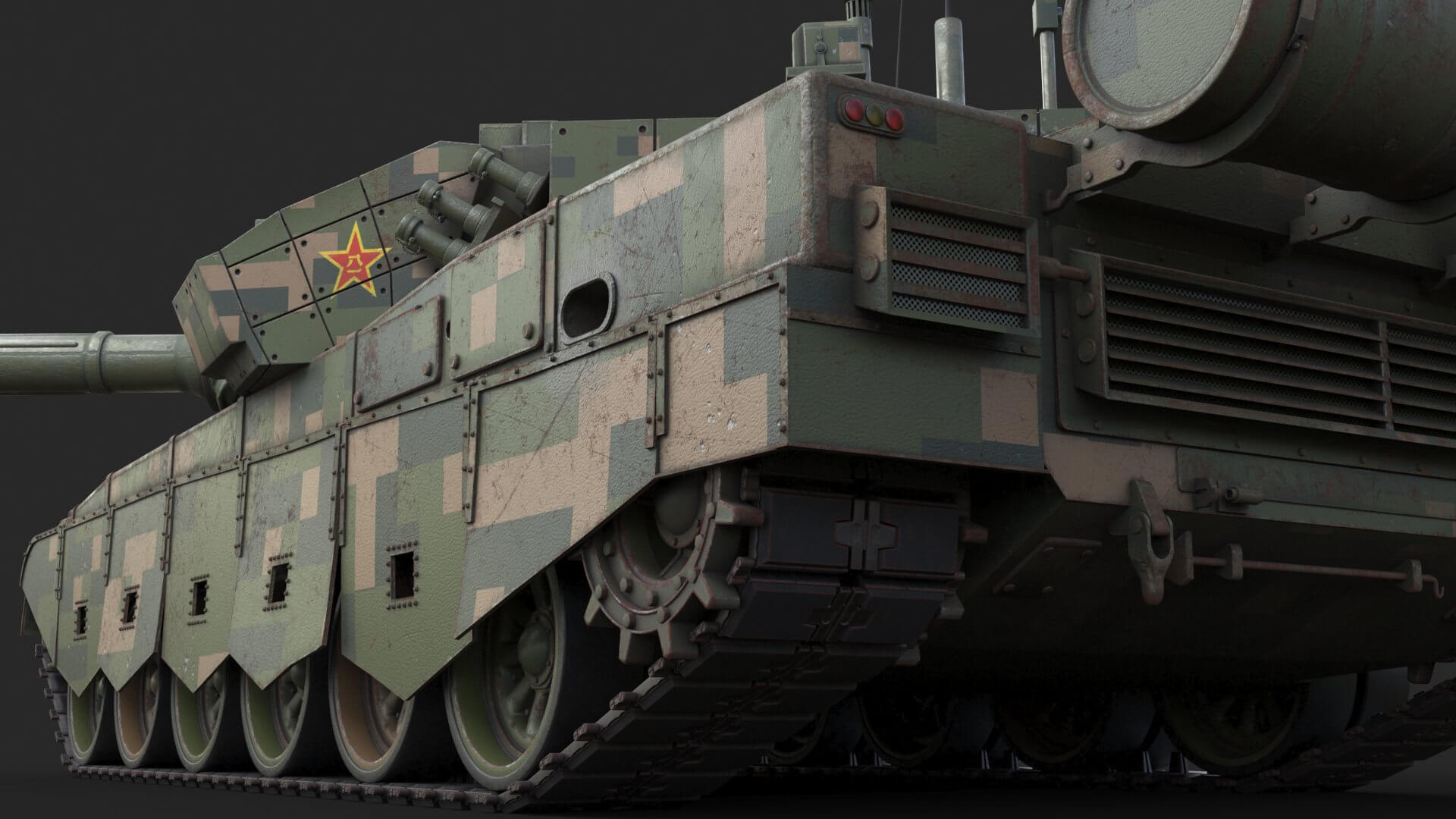 Tank China Type Ztz 99A Mtb (V-Ray) 3D Model by Mak21