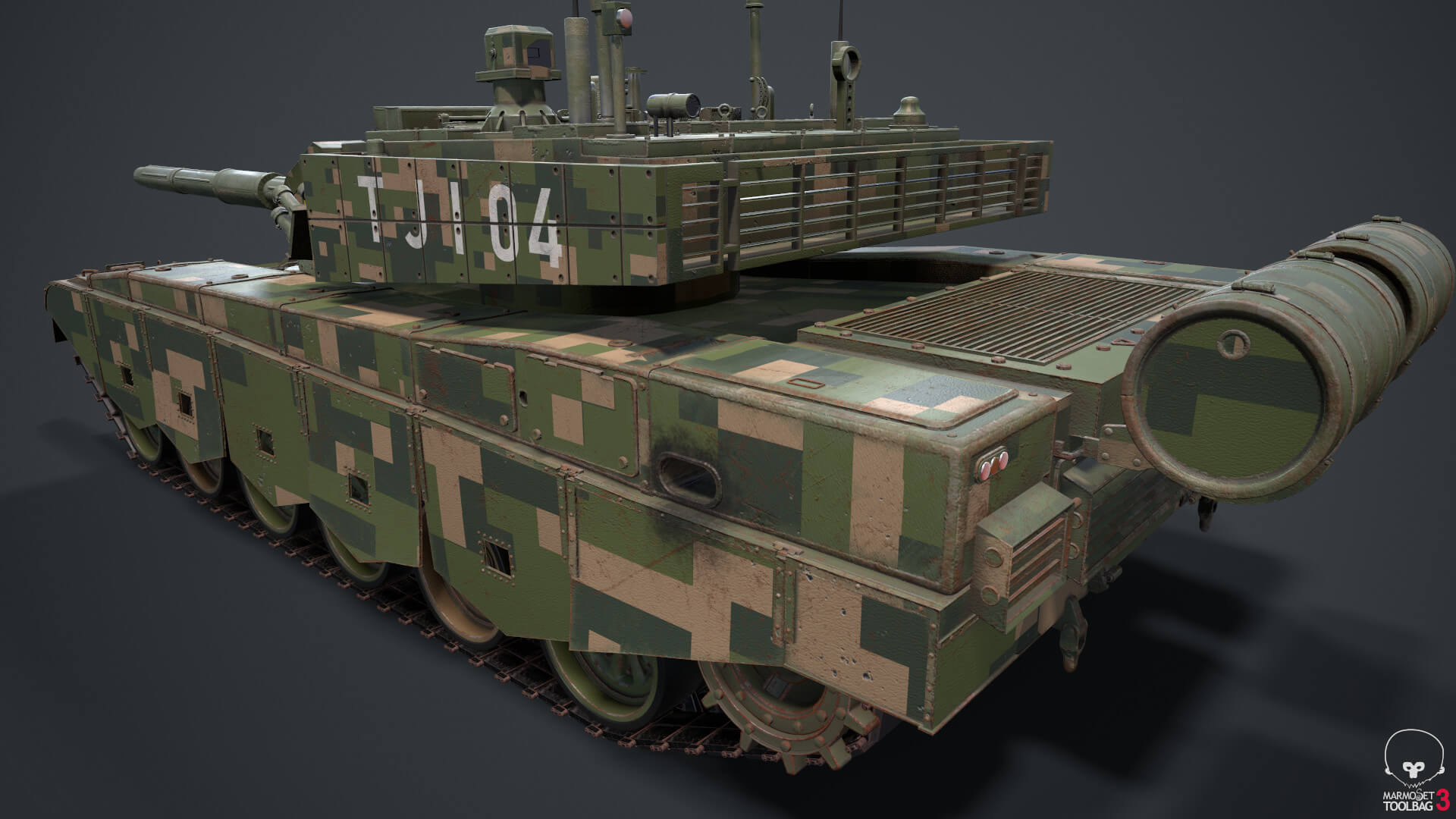 Tank China Type Ztz 99A Mtb (V-Ray) 3D Model by Mak21