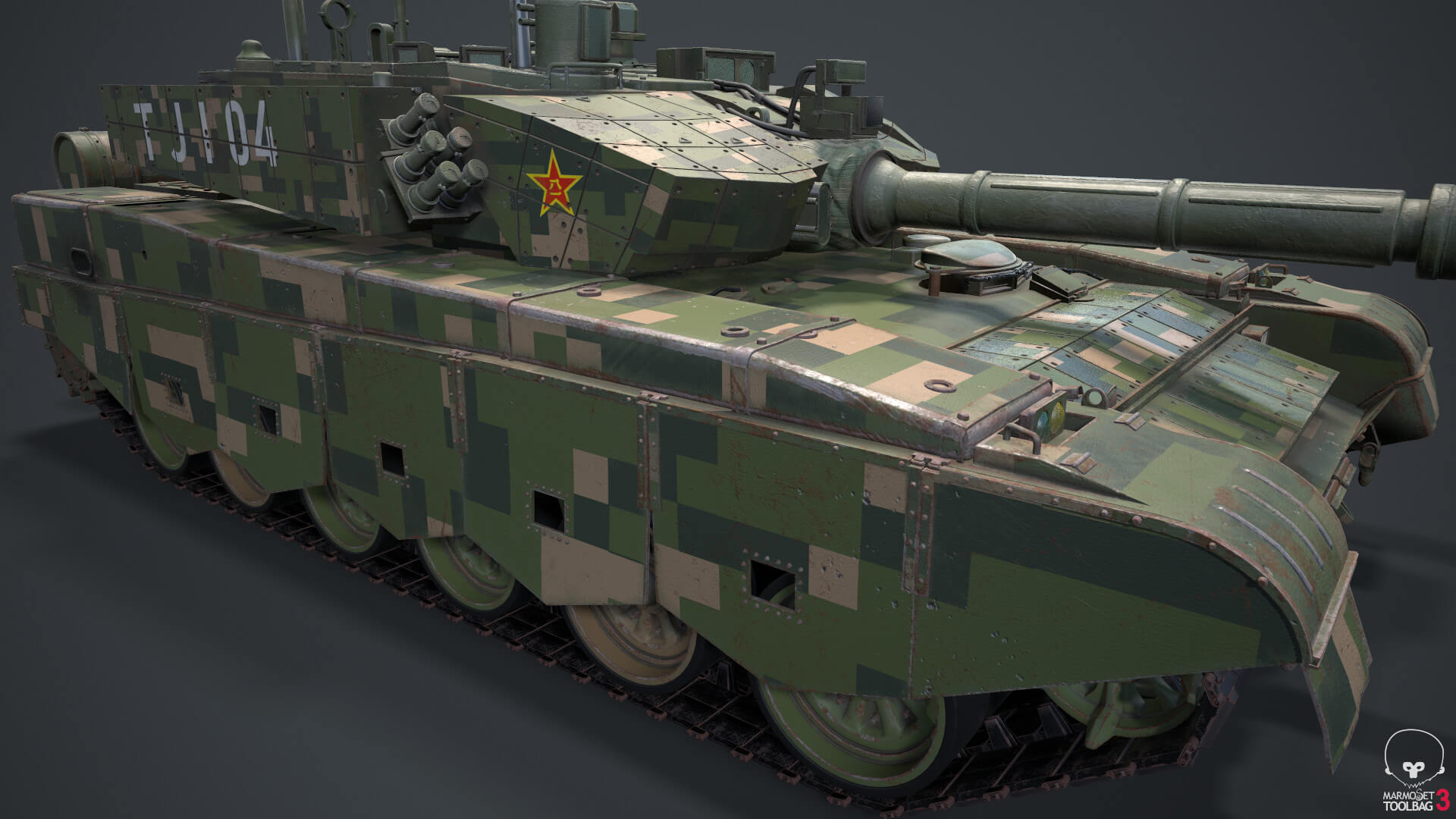 Tank China Type Ztz 99A Mtb (V-Ray) 3D Model by Mak21