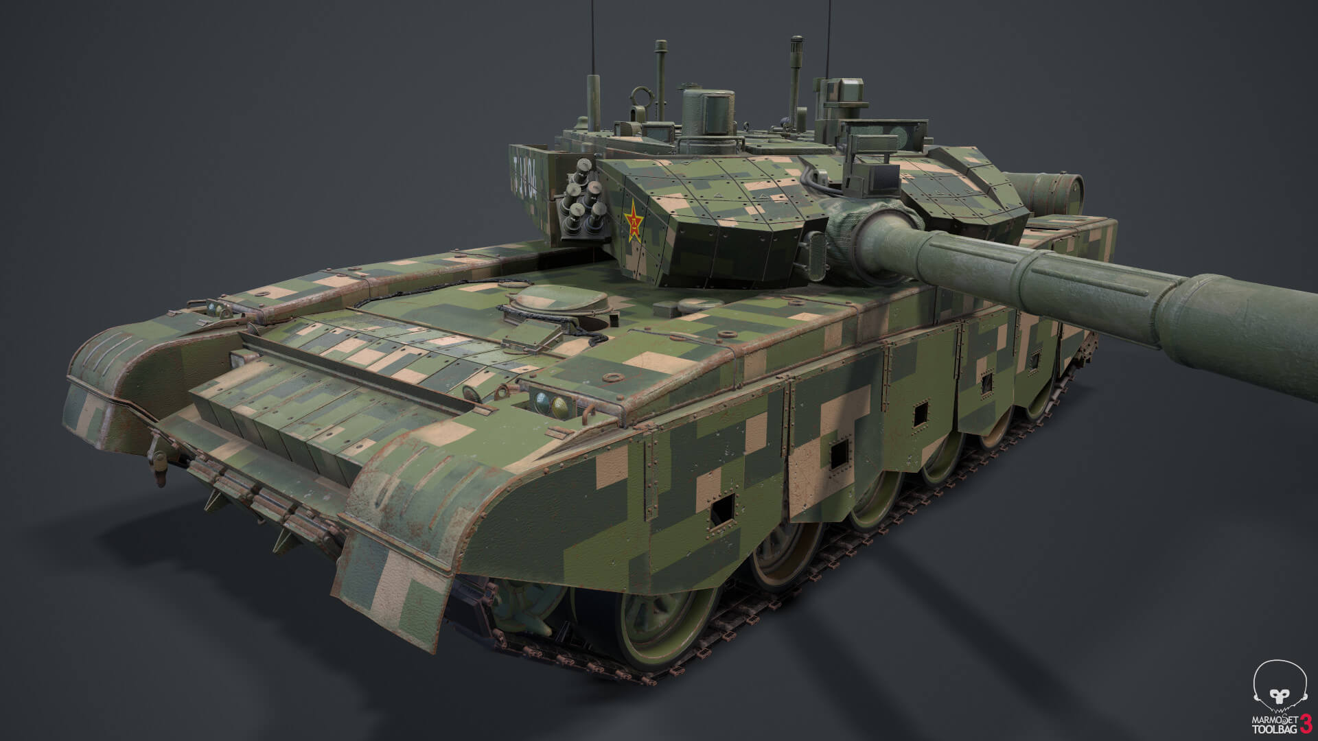 Tank China Type Ztz 99A Mtb (V-Ray) 3D Model by Mak21