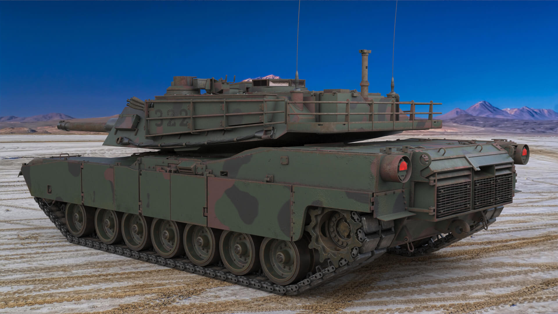 Tank M1 Abrams Camouflage - 3D Model by Mak21