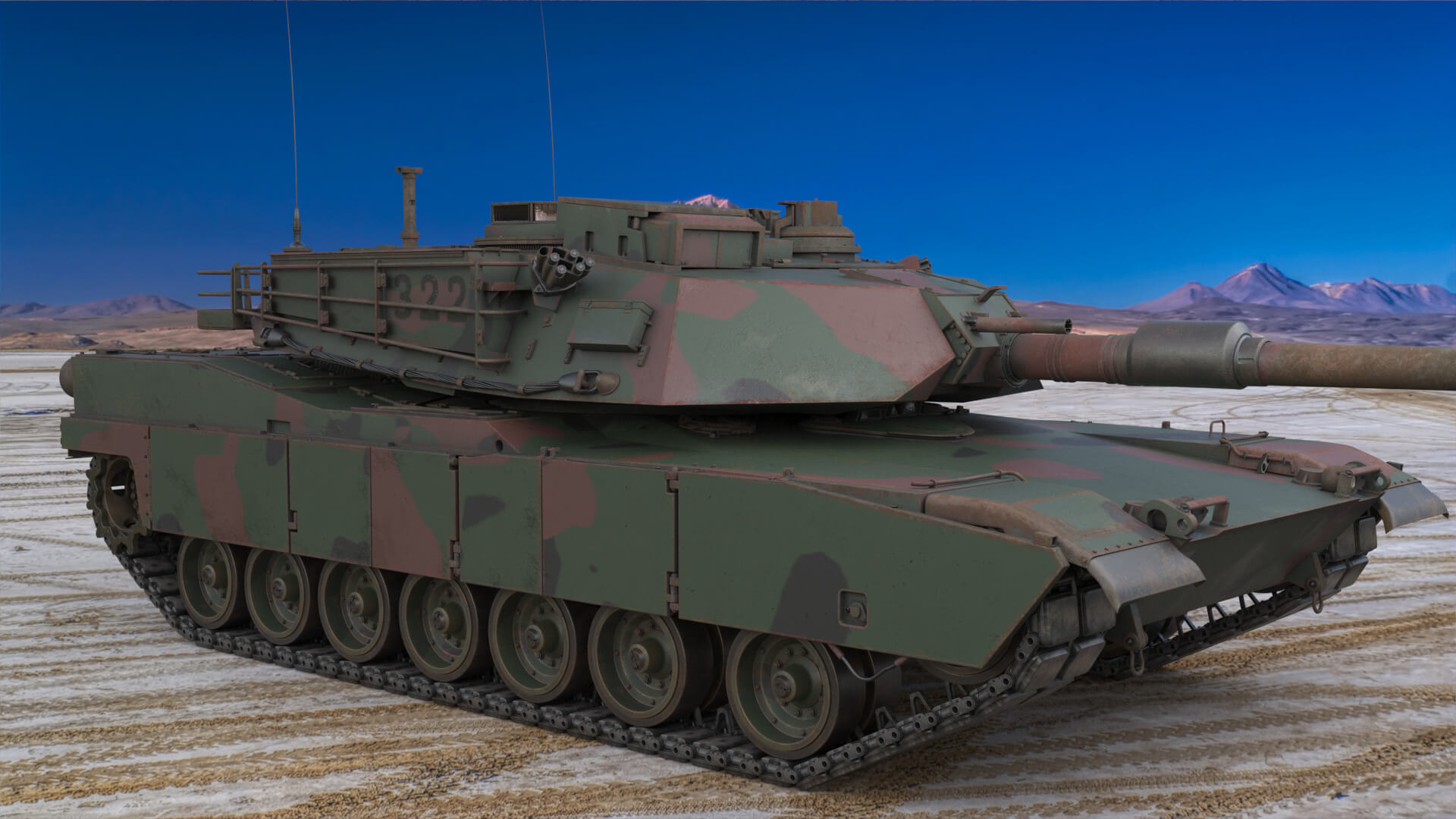 Tank M1 Abrams Camouflage - 3D Model by Mak21