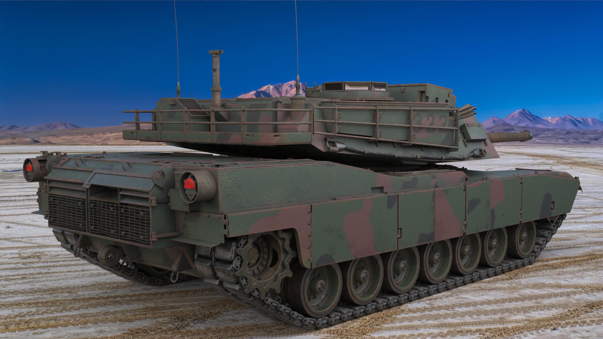 Tank M1 Abrams Camouflage - 3D Model by Mak21