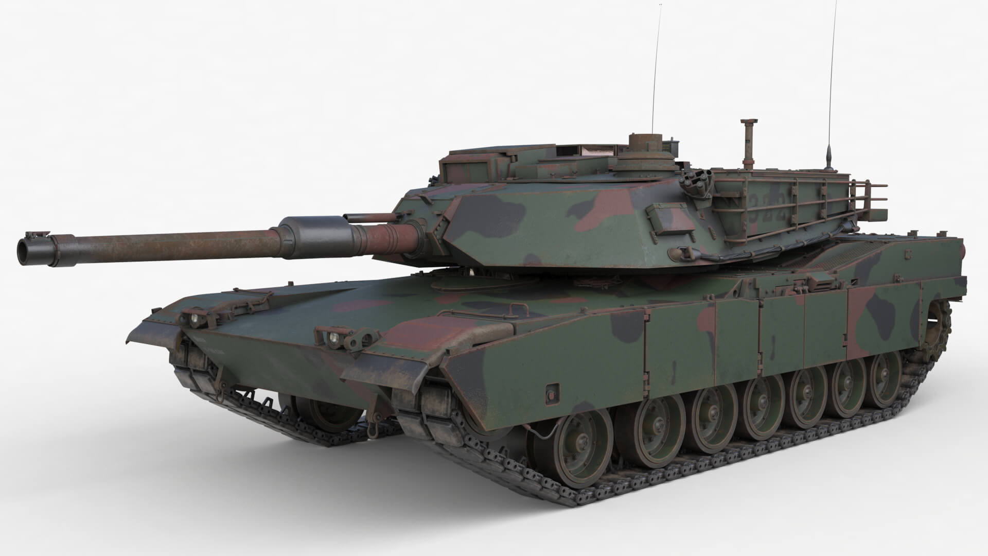 Tank M1 Abrams Camouflage - 3D Model by Mak21