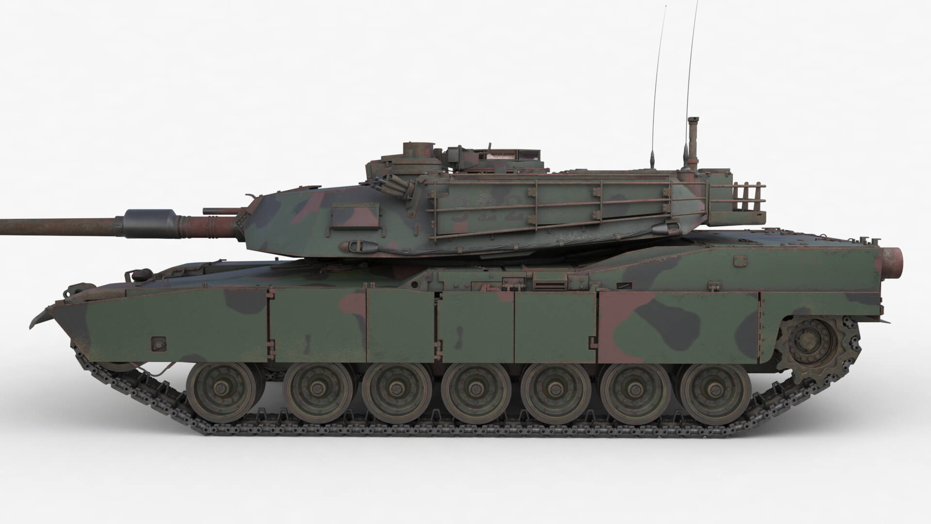 Tank M1 Abrams Camouflage - 3D Model by Mak21