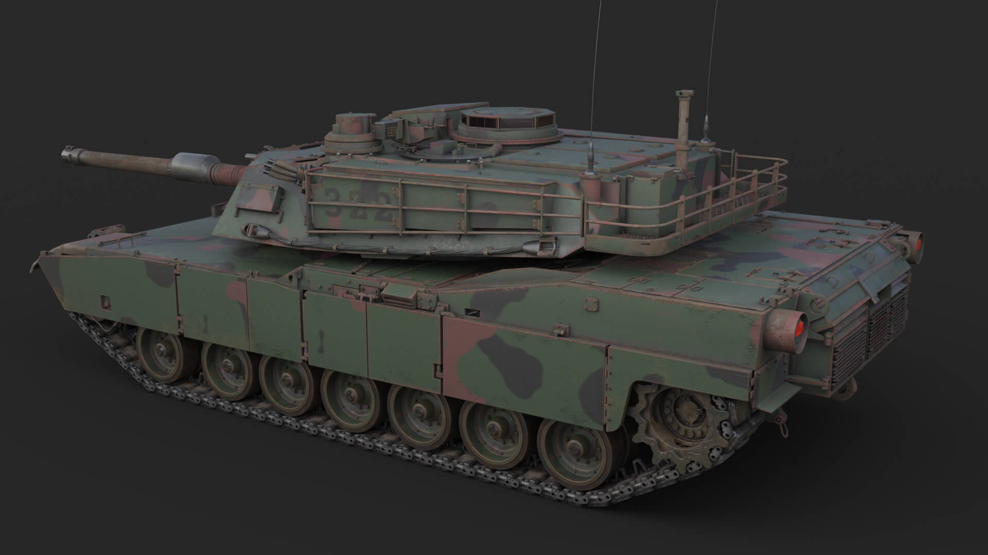 Tank M1 Abrams Camouflage - 3D Model by Mak21