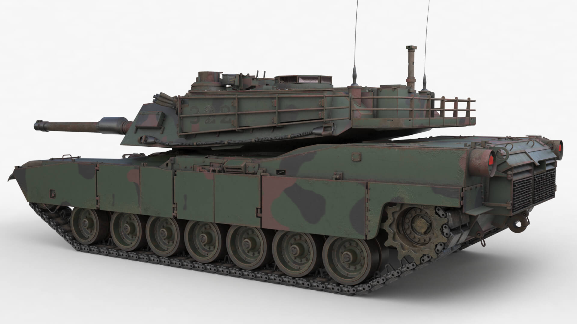 Tank M1 Abrams Camouflage - 3D Model by Mak21
