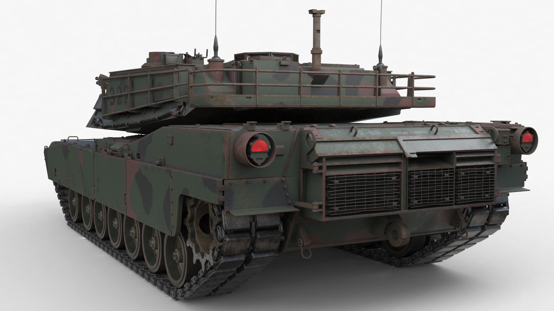 Tank M1 Abrams Camouflage - 3D Model by Mak21