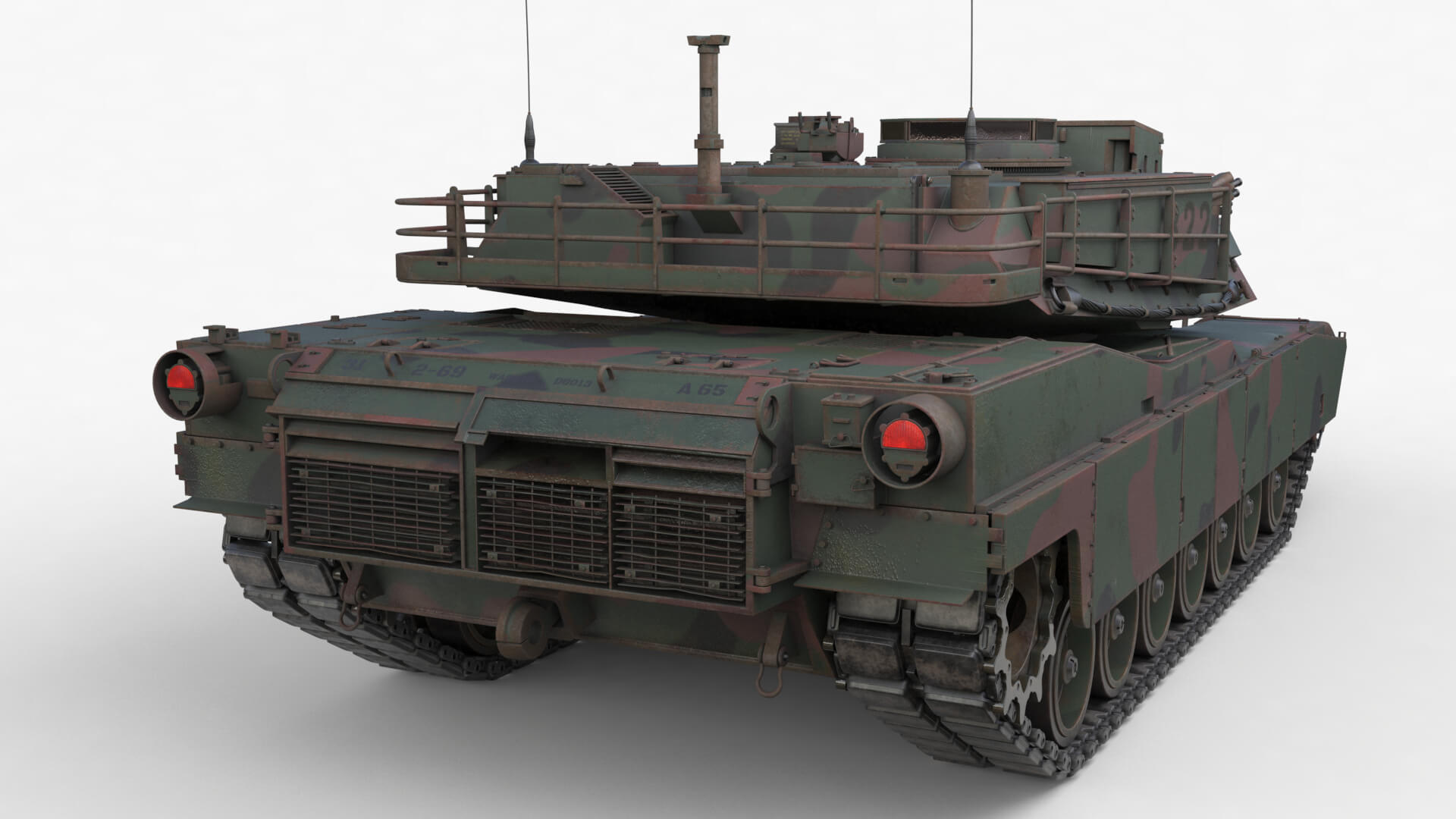 Tank M1 Abrams Camouflage - 3D Model by Mak21
