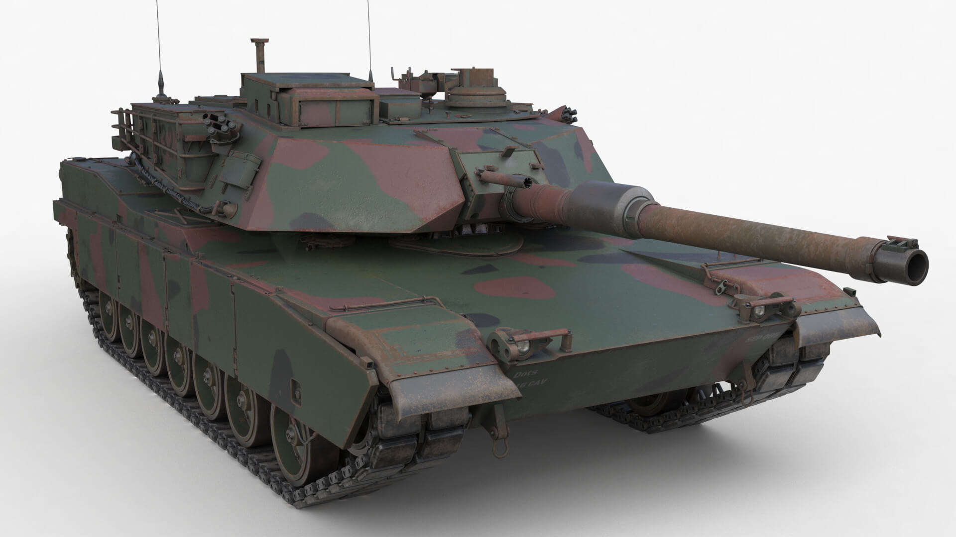 Tank M1 Abrams Camouflage - 3D Model by Mak21