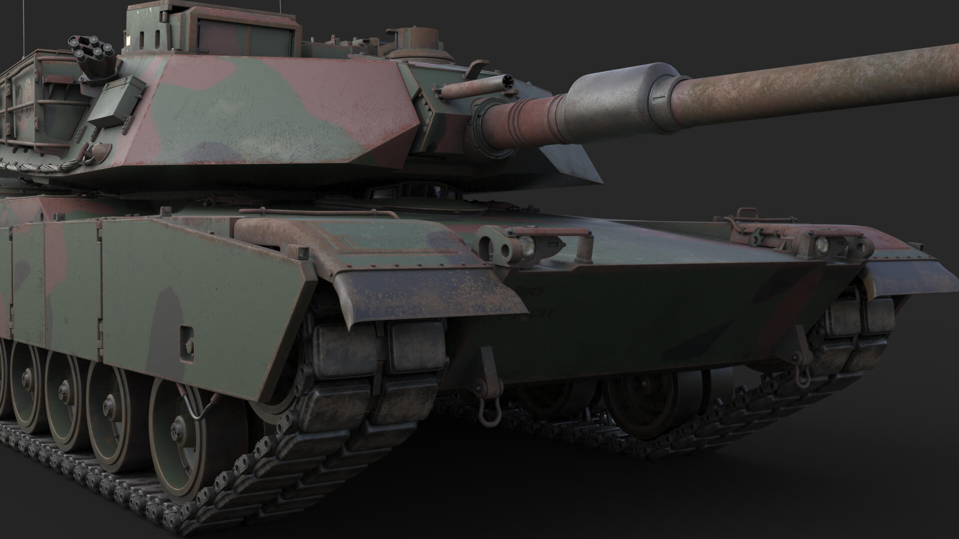 Tank M1 Abrams Camouflage - 3D Model by Mak21