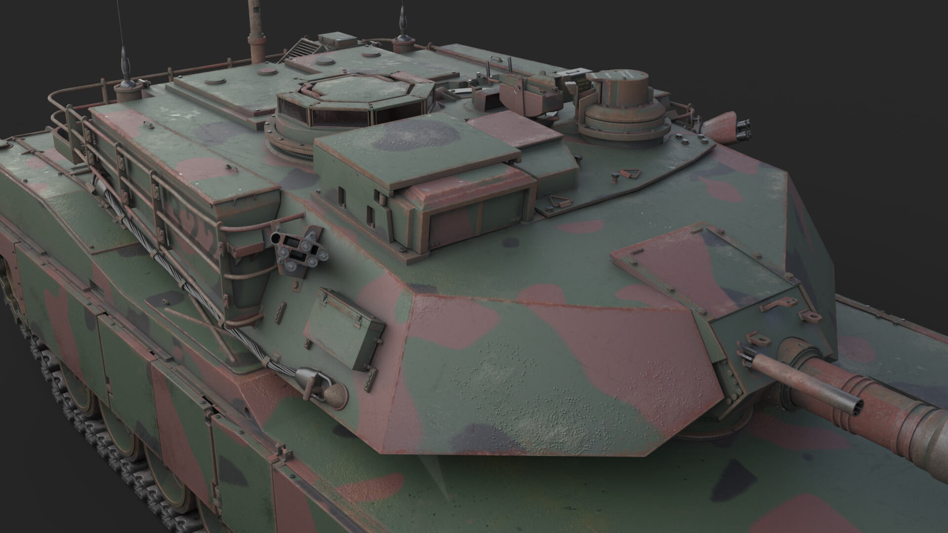 Tank M1 Abrams Camouflage - 3D Model by Mak21