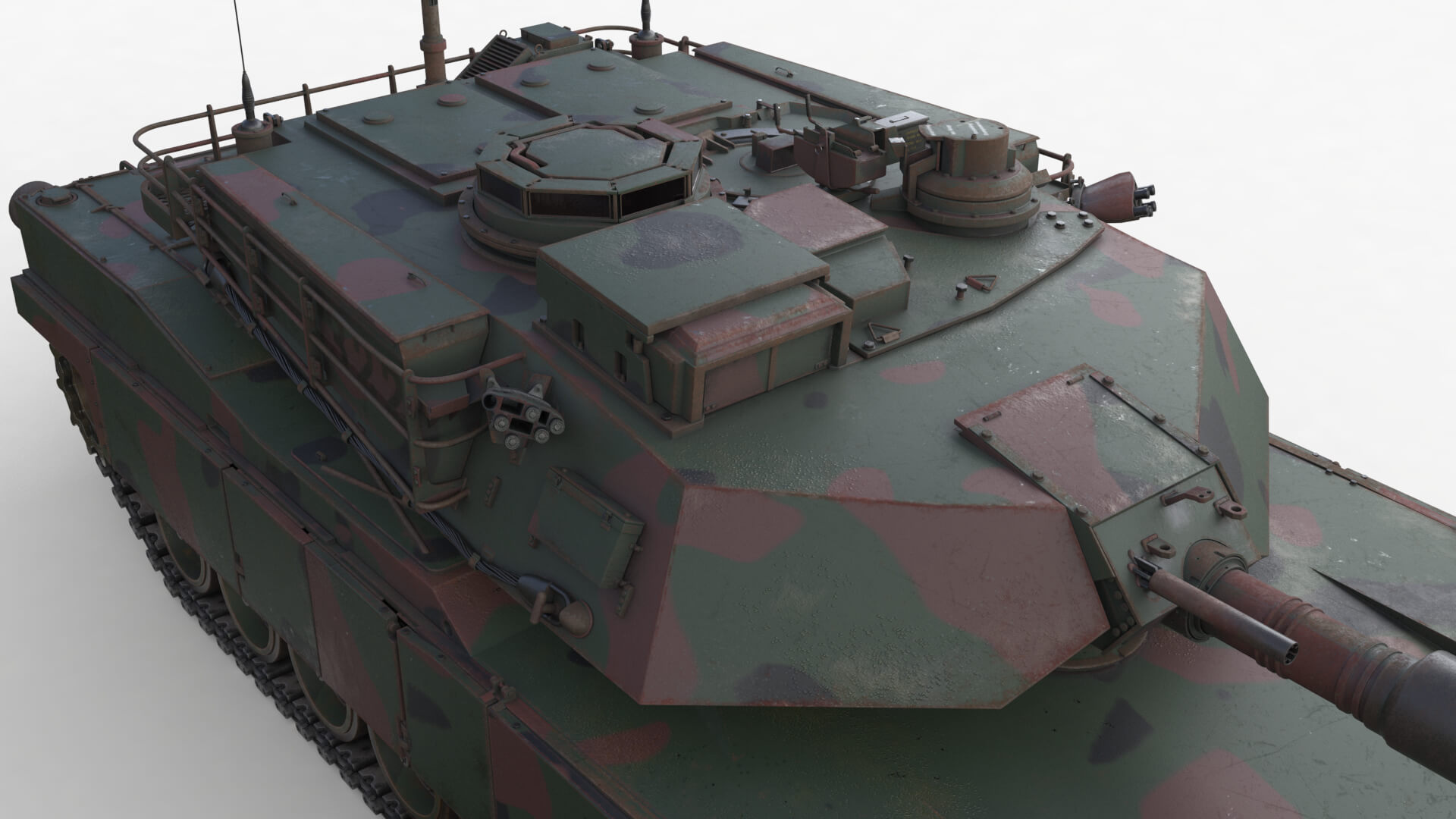 Tank M1 Abrams Camouflage - 3D Model by Mak21