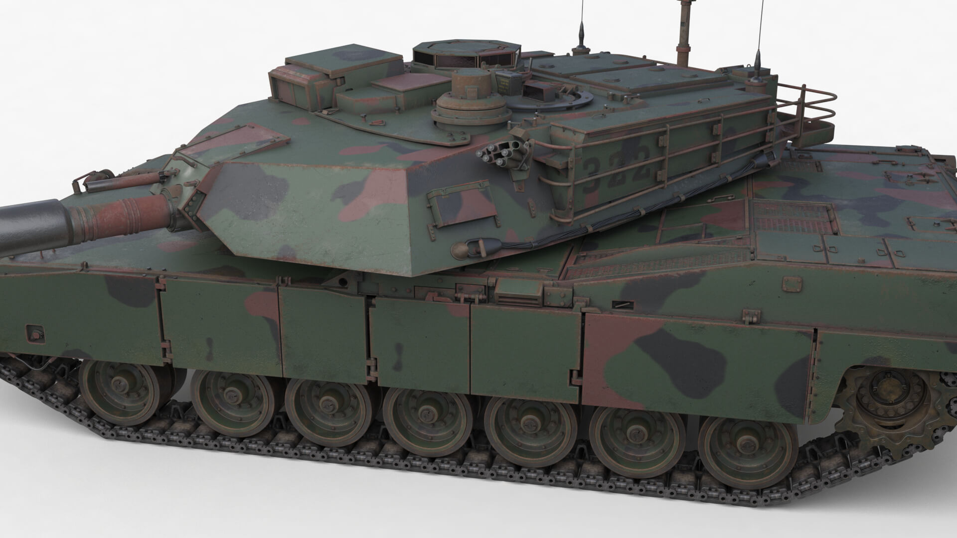 Tank M1 Abrams Camouflage - 3D Model by Mak21