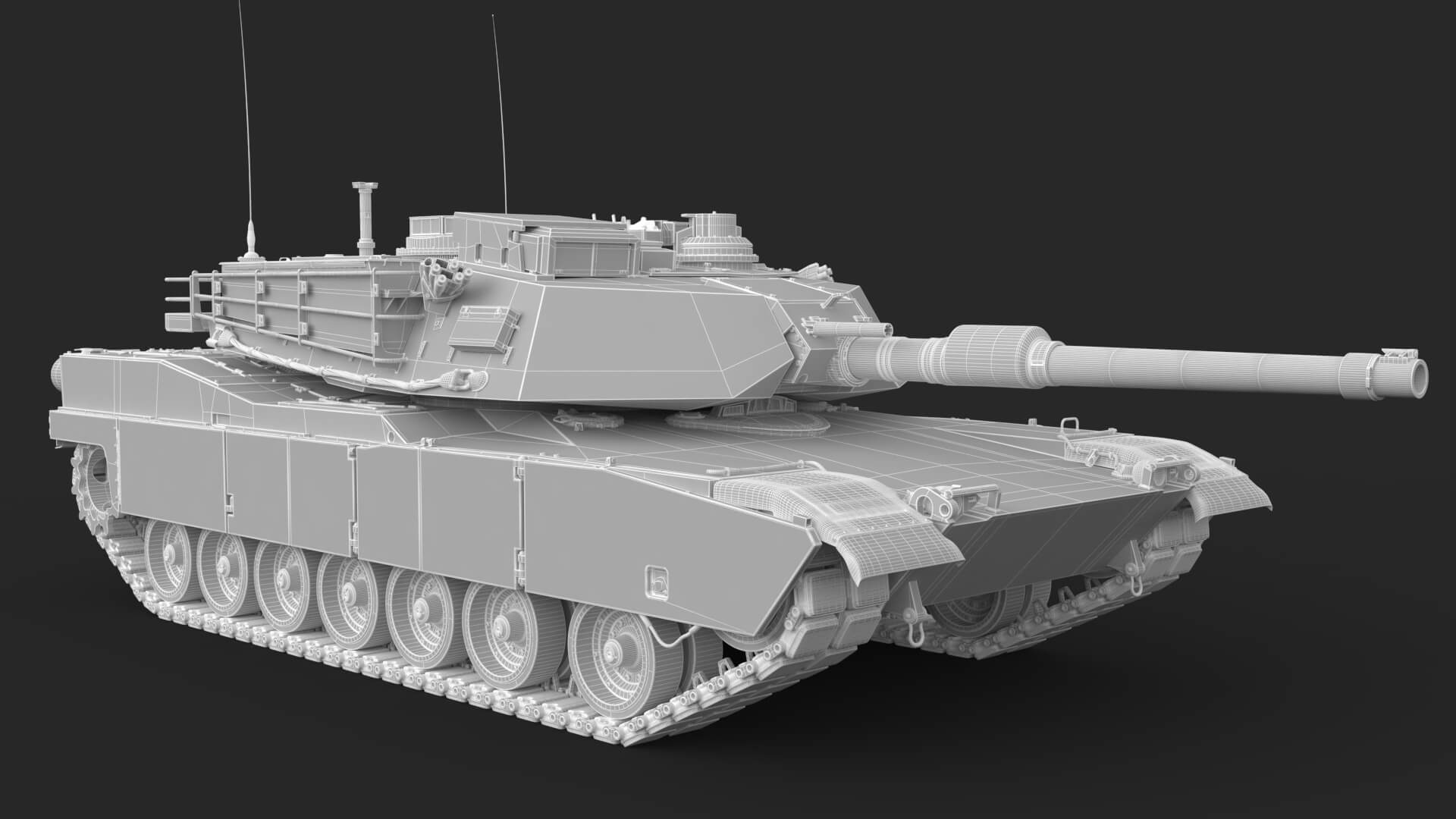 Tank M1 Abrams Camouflage - 3D Model by Mak21