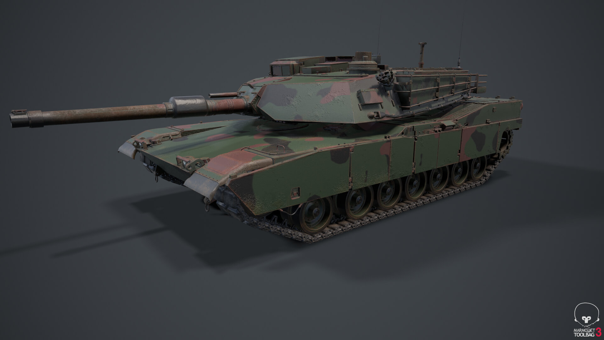 Tank M1 Abrams Camouflage - 3D Model by Mak21
