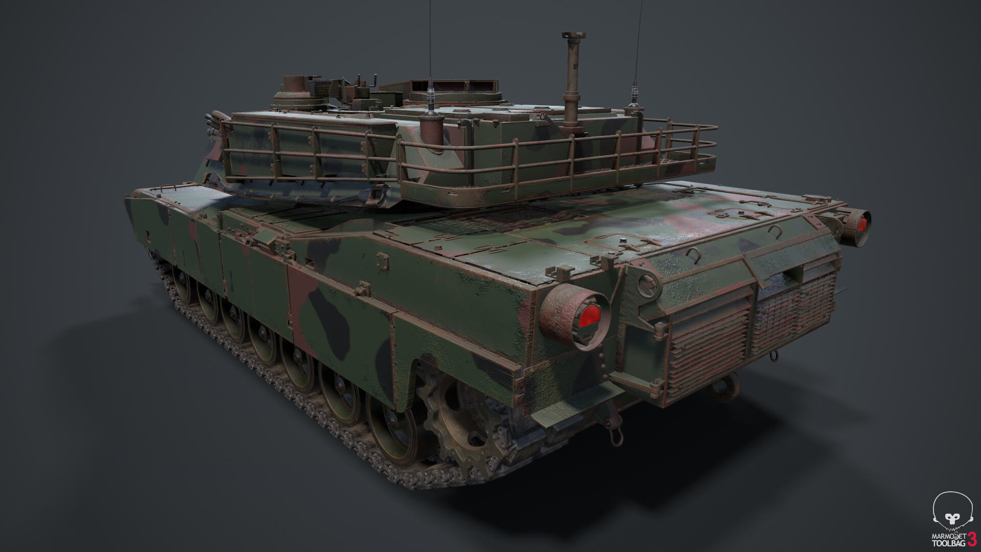 Tank M1 Abrams Camouflage - 3D Model by Mak21