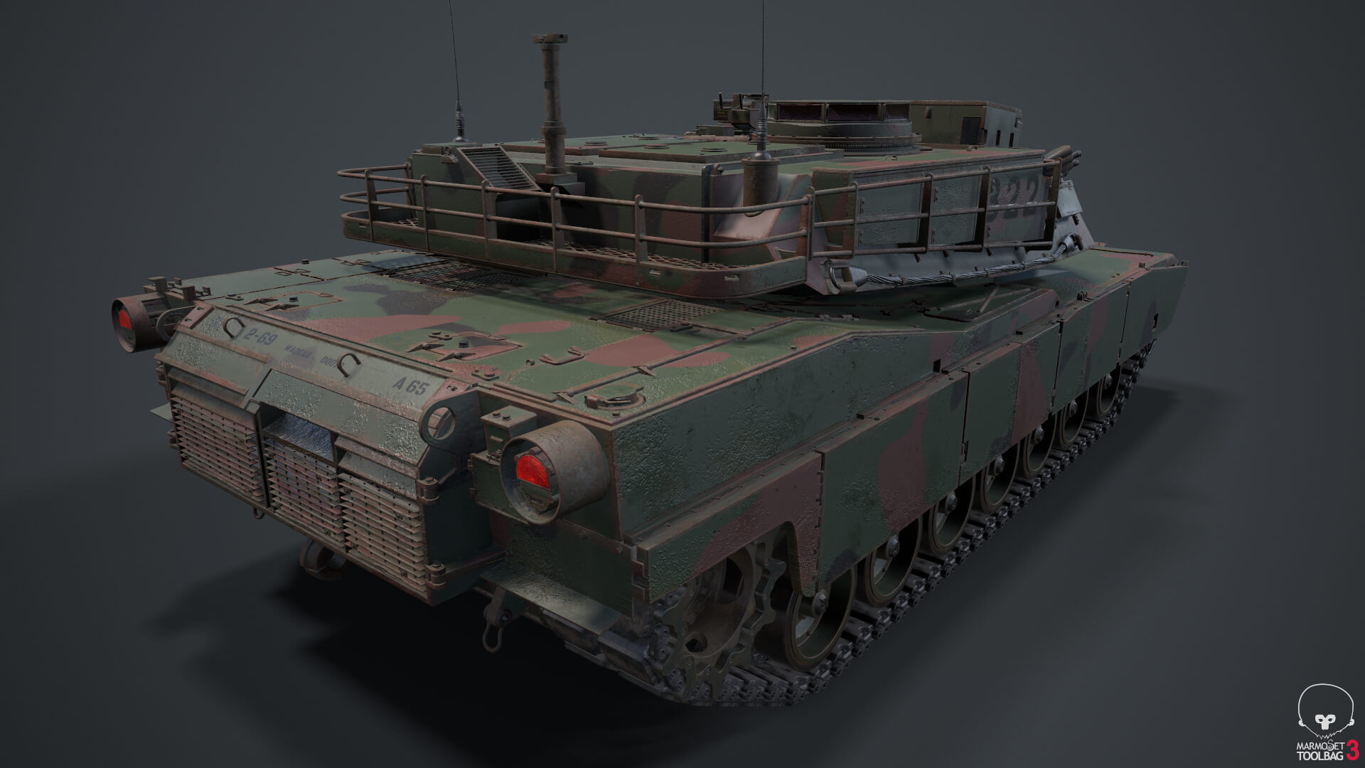 Tank M1 Abrams Camouflage - 3D Model by Mak21