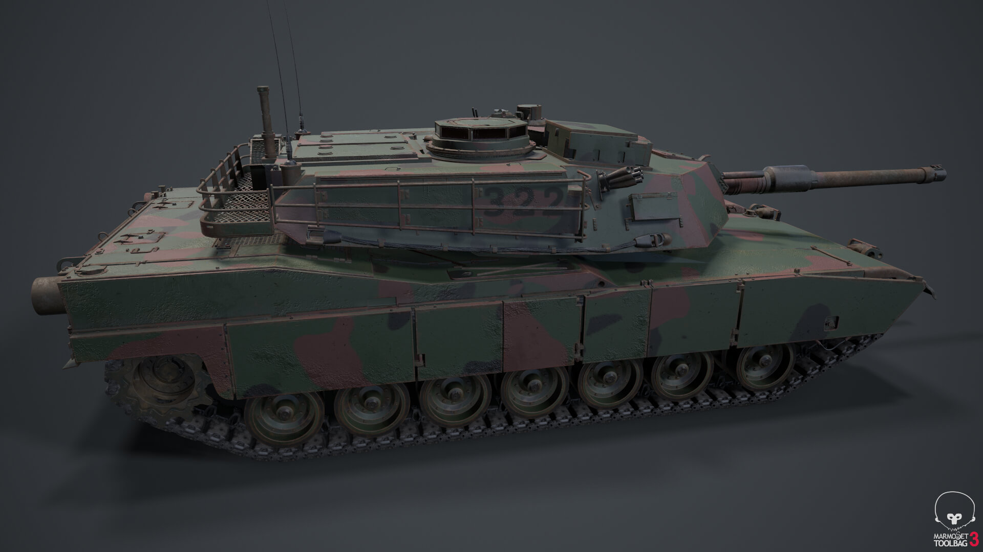 Tank M1 Abrams Camouflage - 3D Model by Mak21