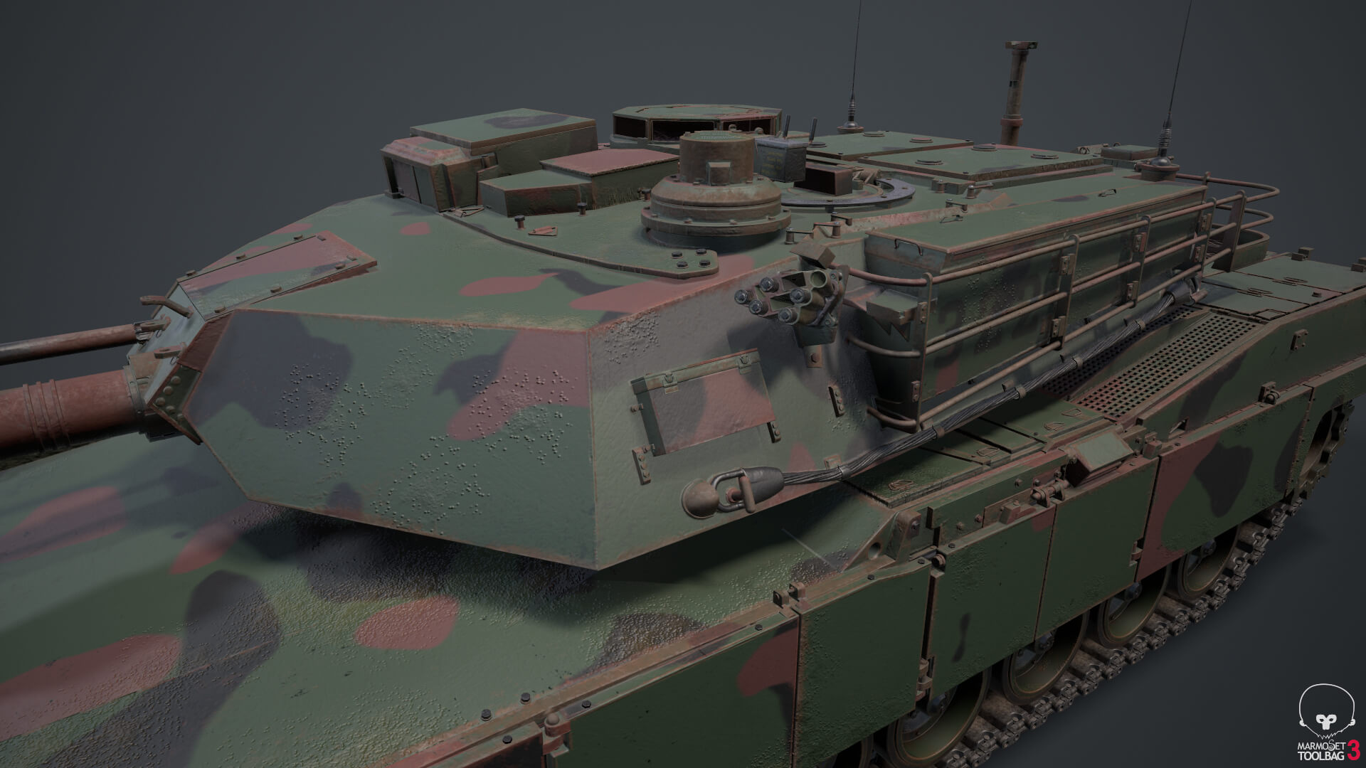 Tank M1 Abrams Camouflage - 3D Model by Mak21