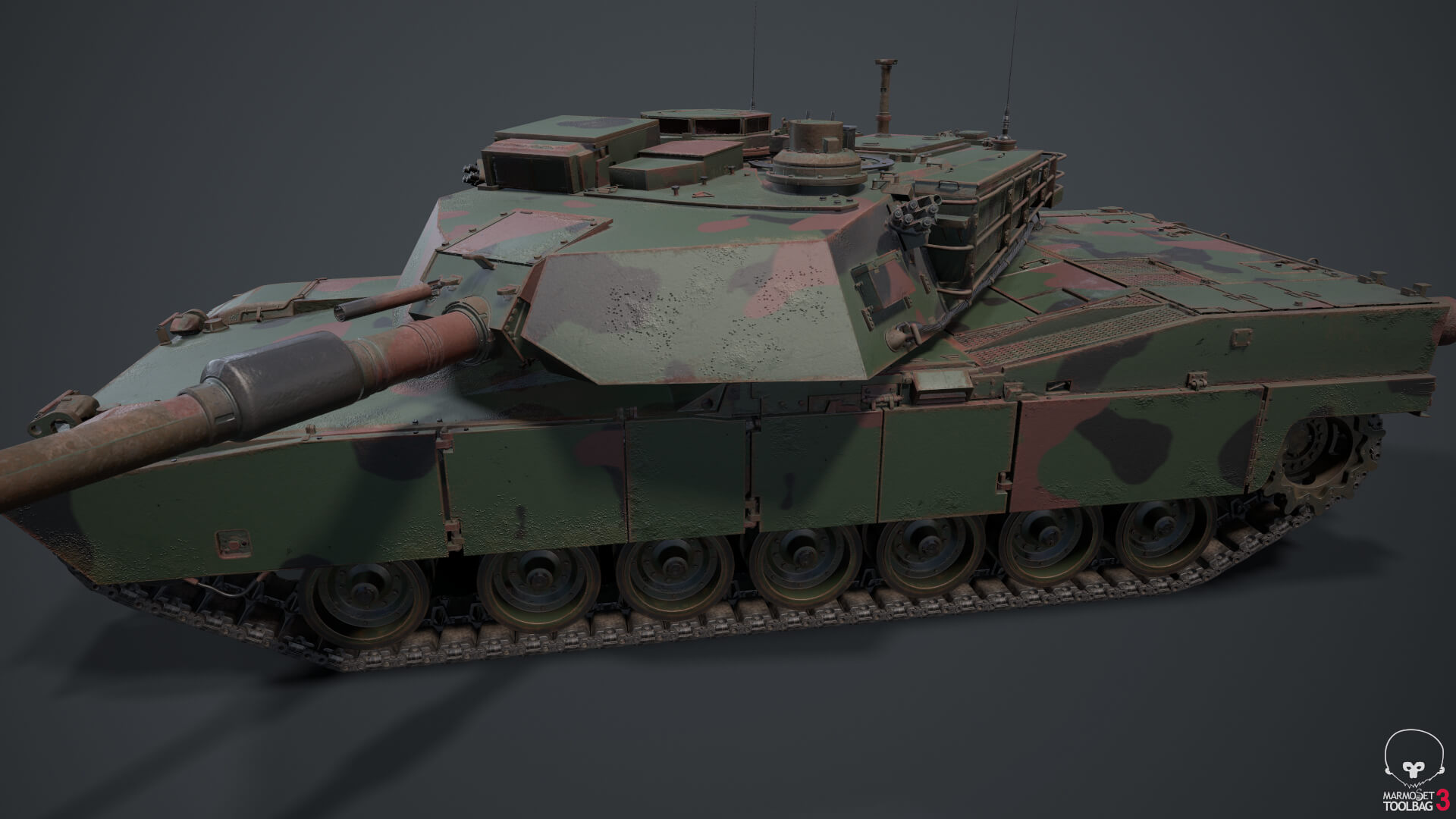Tank M1 Abrams Camouflage - 3D Model by Mak21