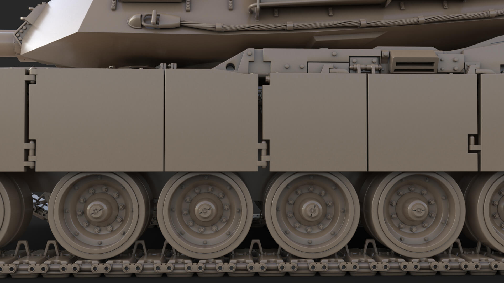 Tank M1 Abrams Clay - 3D Model by Mak21