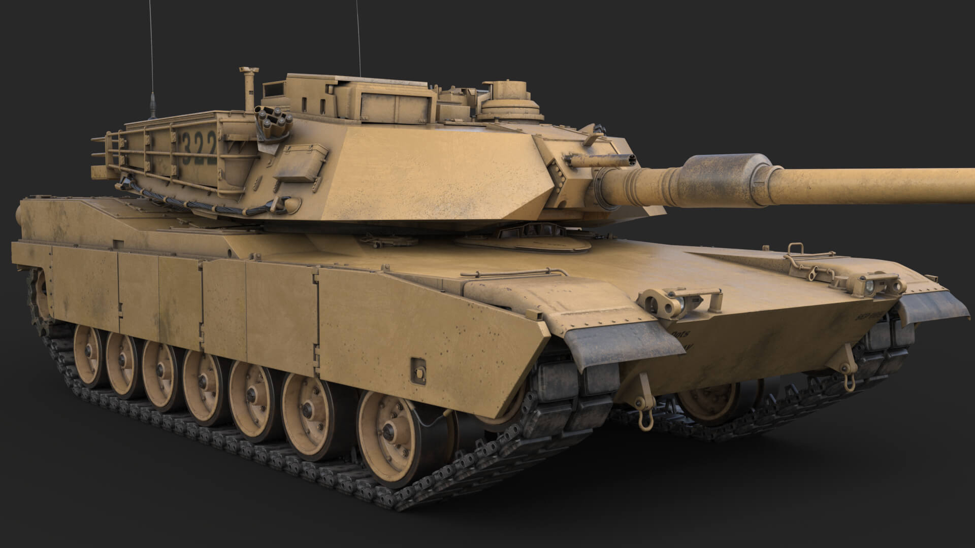 Tank M1 Abrams - 3D Model by Mak21
