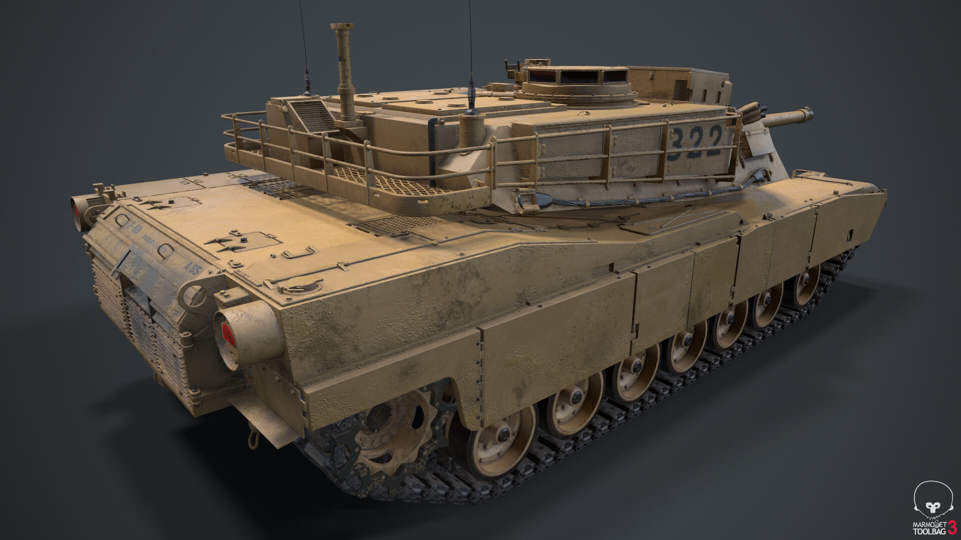 Tank M1 Abrams - 3D Model by Mak21