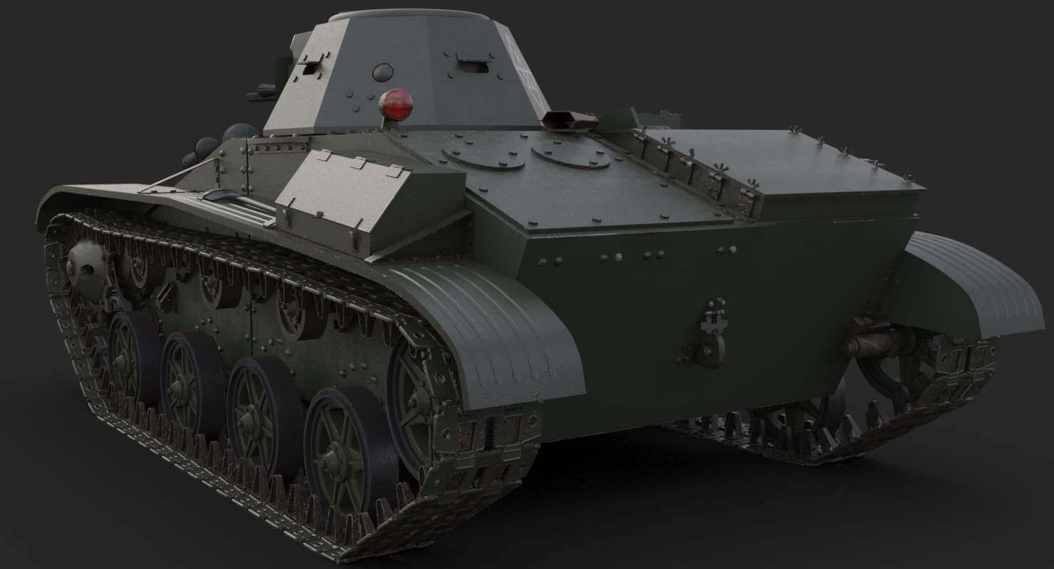 Tank T 60 Soviet (Mental Ray) - 3D Model by Mak21