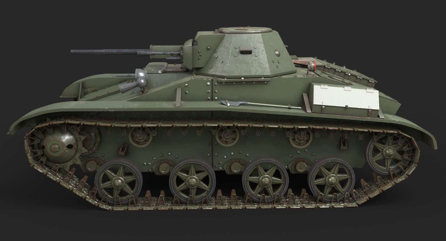 Tank T 60 Soviet (V-Ray) 3D Model by Mak21