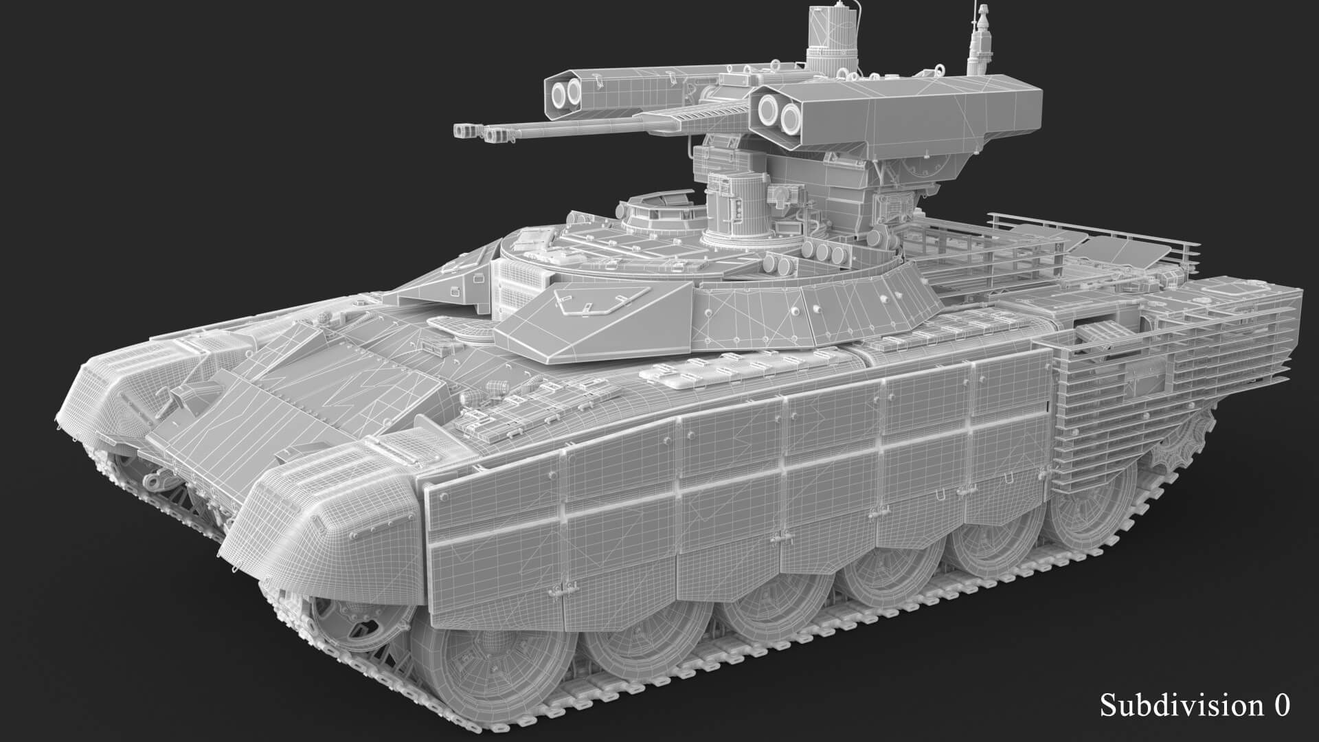 Tank Terminator Bmpt 72 Algeria - 3D Model by Mak21