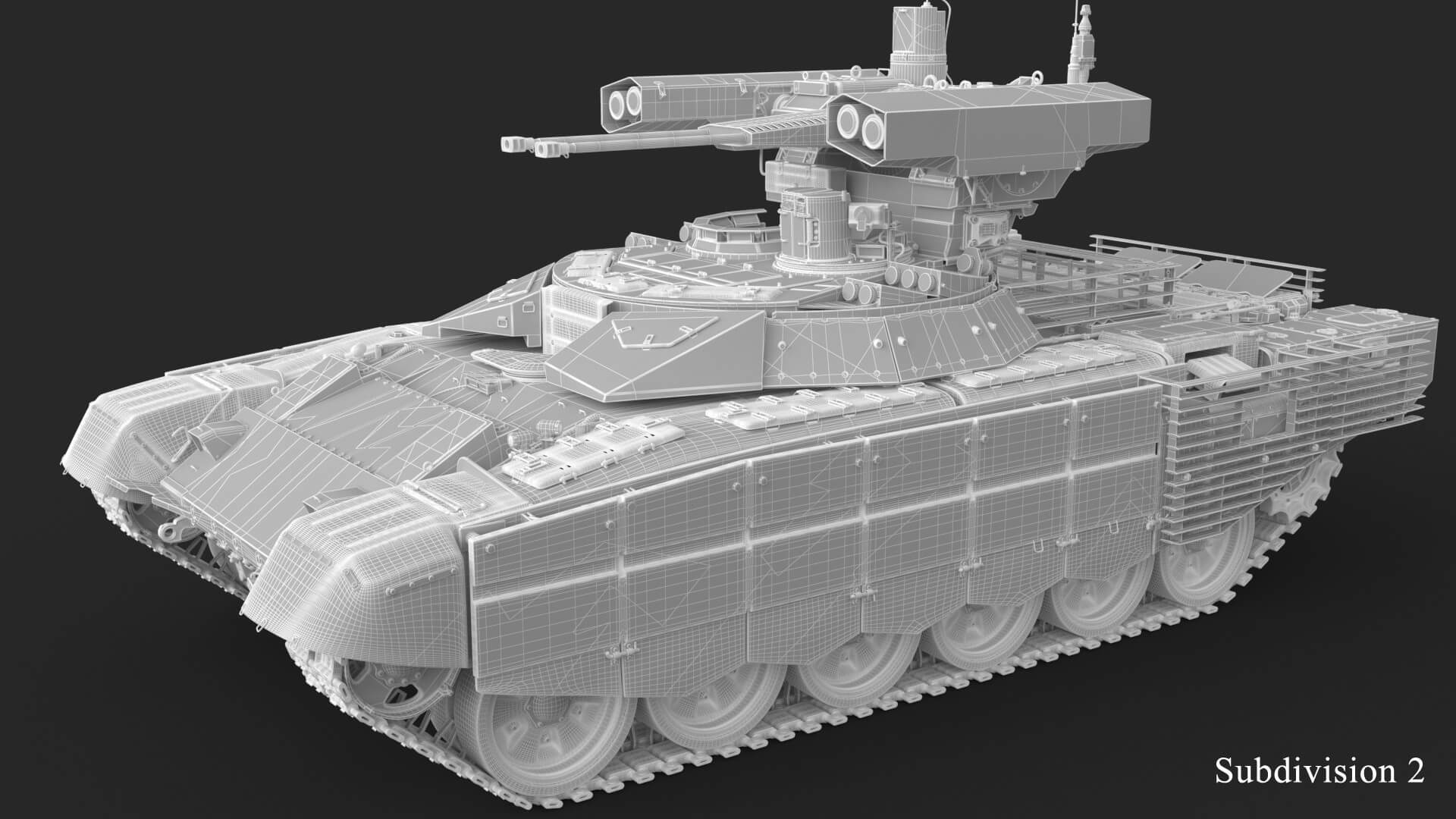 Tank Terminator Bmpt 72 Algeria - 3D Model by Mak21