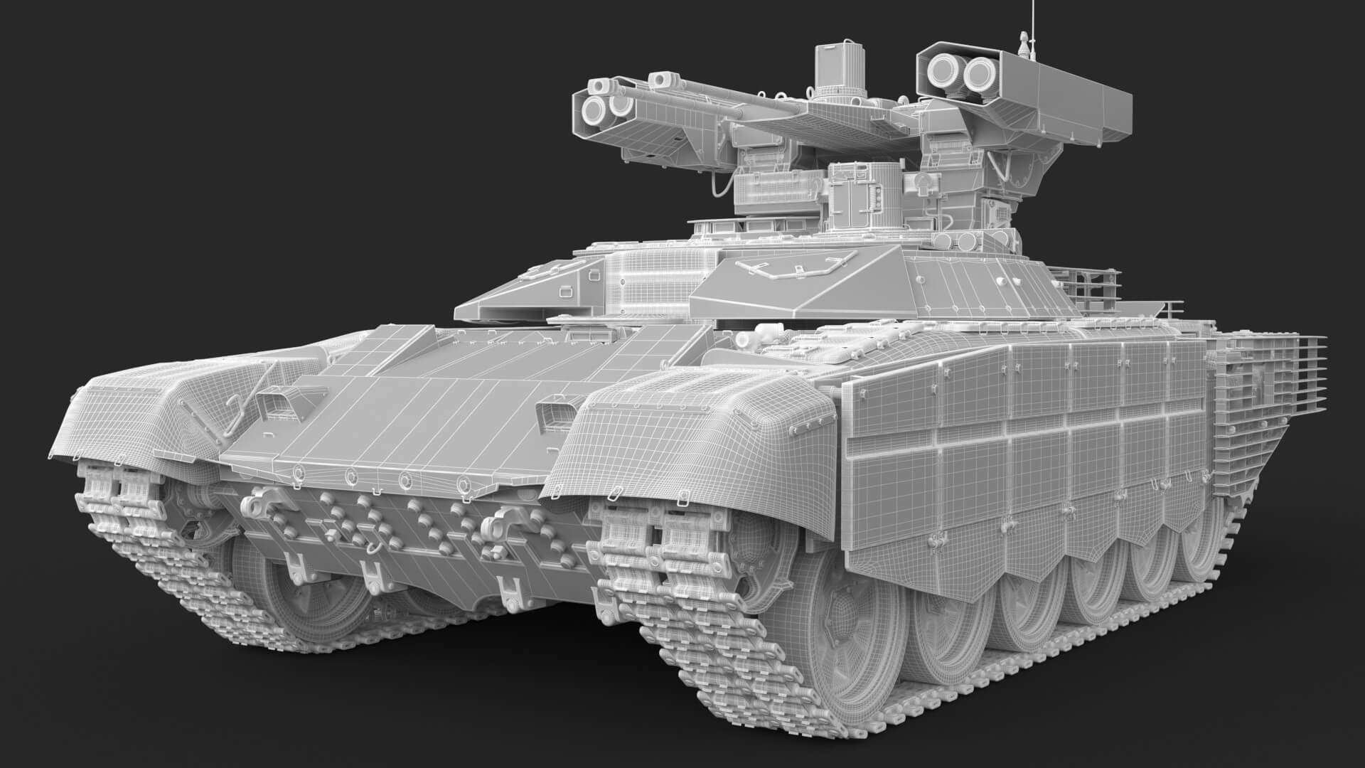 Tank Terminator Bmpt 72 Camouflage - 3D Model by Mak21