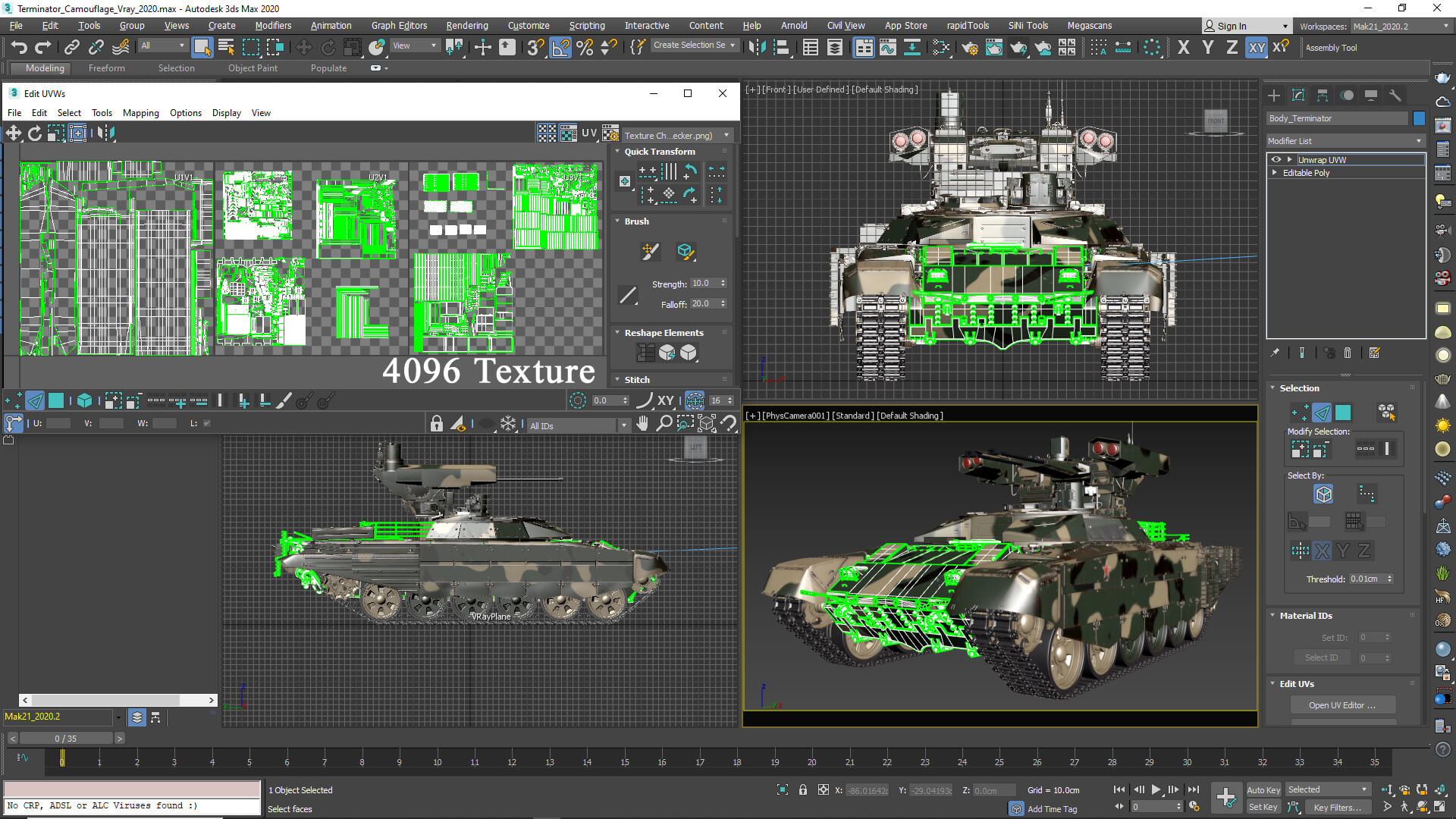 Tank Terminator Bmpt 72 Camouflage - 3D Model by Mak21