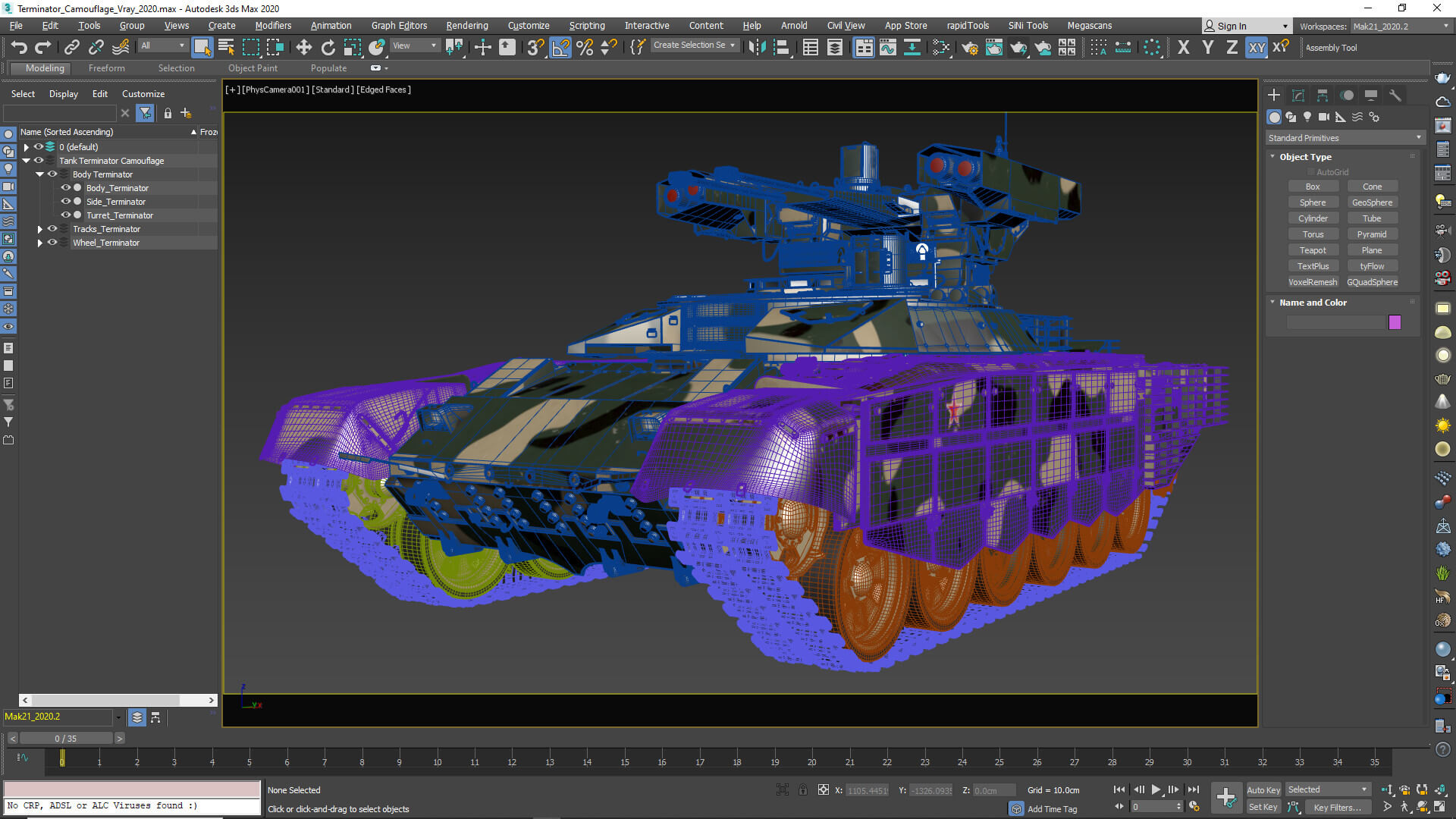 Tank Terminator Bmpt 72 Camouflage - 3D Model by Mak21