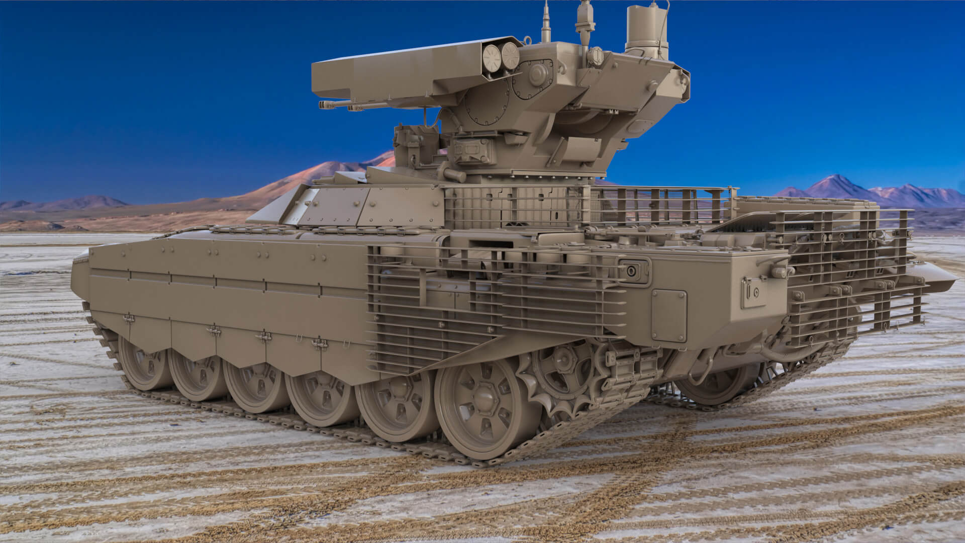 Tank Terminator Bmpt 72 Clay - 3D Model by Mak21