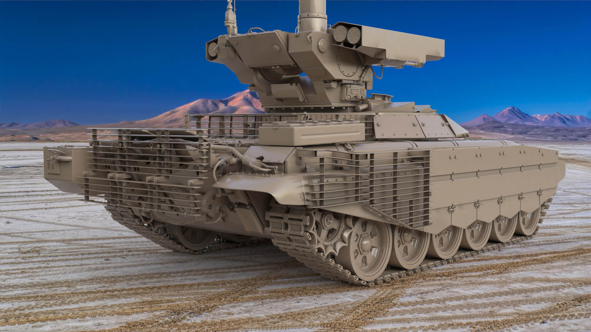 Tank Terminator Bmpt 72 Clay - 3D Model by Mak21