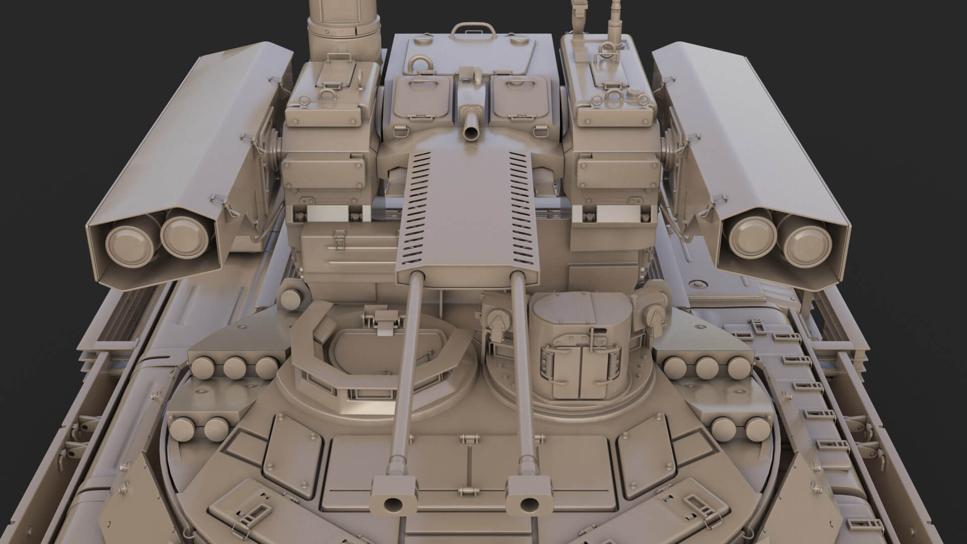 Tank Terminator Bmpt 72 Clay - 3D Model by Mak21
