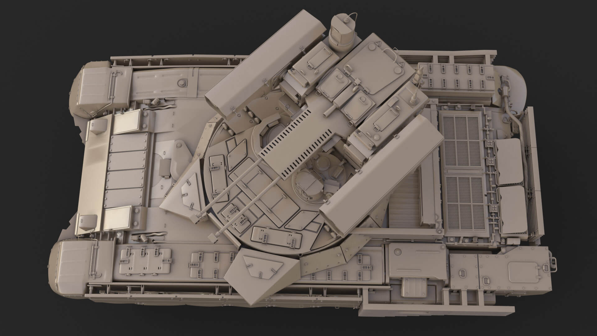 Tank Terminator Bmpt 72 Clay - 3D Model by Mak21