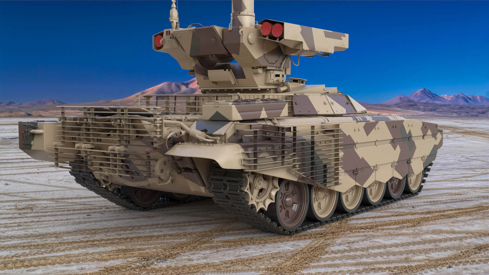 Tank Terminator Bmpt 72 Desert - 3D Model by Mak21