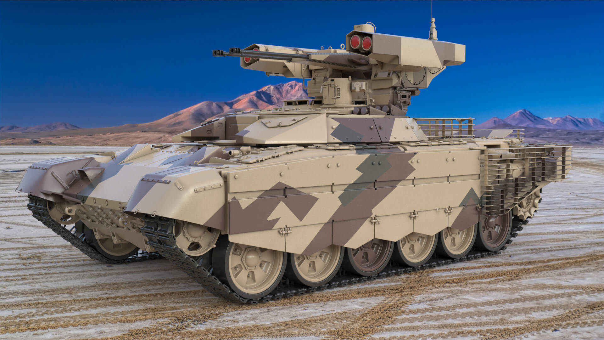Tank Terminator Bmpt 72 Desert - 3D Model by Mak21