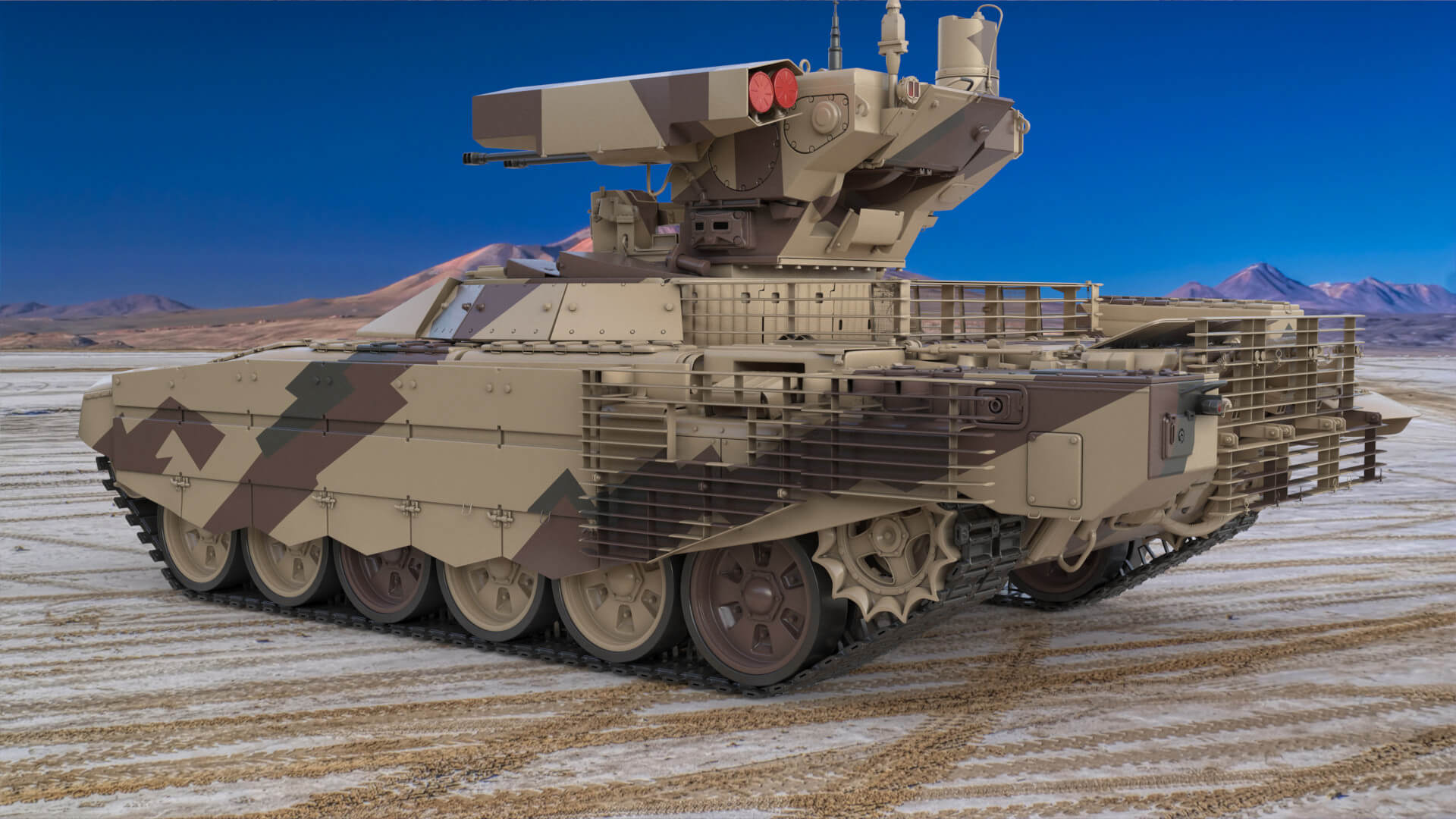Tank Terminator Bmpt 72 Desert - 3D Model by Mak21